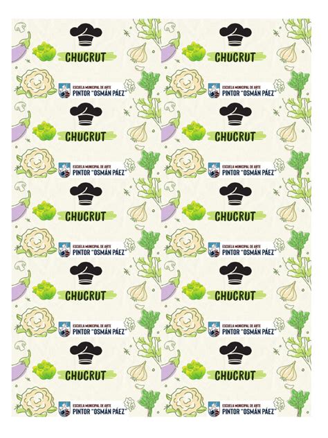 Etiquetas Elaboracion Chucrut Queso Saborizado Escabeche Berenjena Pdf