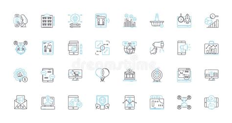 Branding Strategy Linear Icons Set Positioning Identity Differentiation Consistency