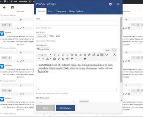 infobox element in wordpress visual elements plugin visualmodo