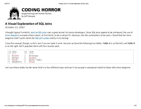 download pdf coding horror a visual explanation of sql joins [5lwo24g9keqj]
