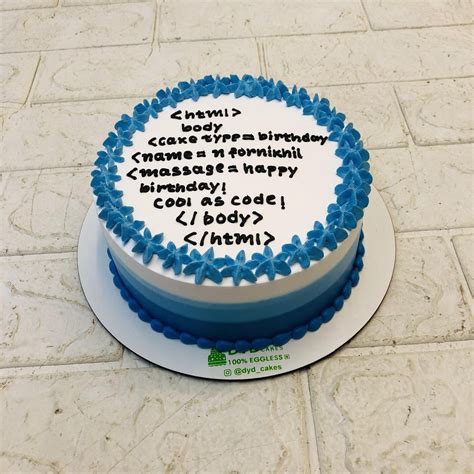 Coding Birthday Cake Bento Cakes Noida