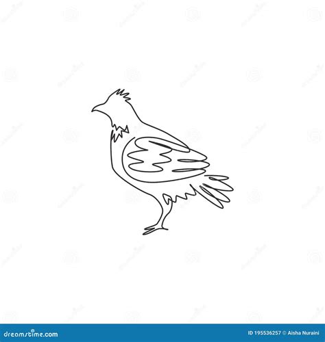 Single One Line Drawing Of Adorable Grouse Bird For Foundation Logo Identity Shooting Bird