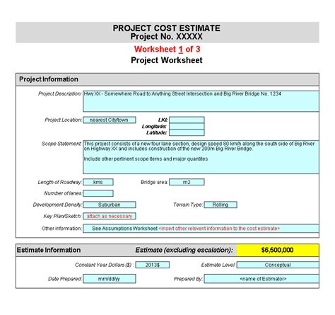 Excel Project Cost Management Template