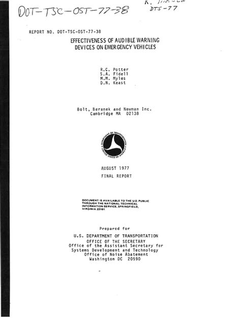 Effectifness Of Audible Warning Device Of Emergency Vehicle Pdf