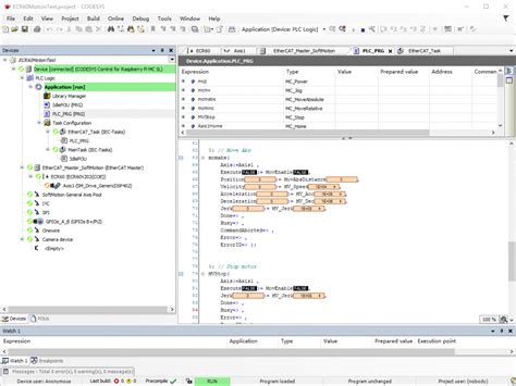 raspberry pi codesys ethercat步进驱动ecr60 motion功能测试 个人资料收集