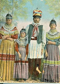 Seminole Native Americans Clothing In Florida