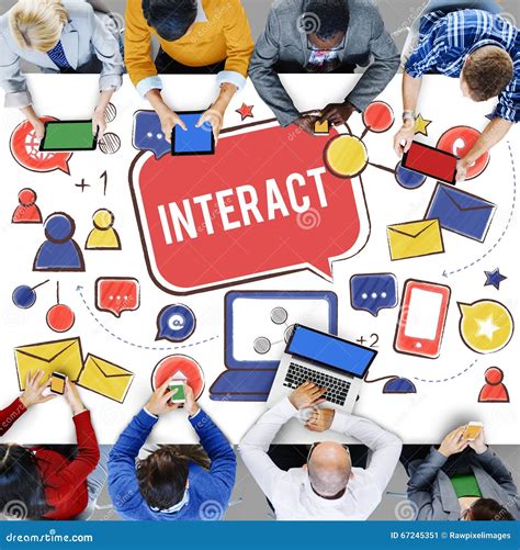 Interact Communicate Connect Social Media Social Networking Concept