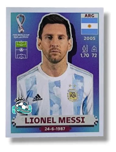 Lionel Messi Estampa Borde Blanco Panini Mundial Qatar 2022 Meses Sin