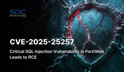CVE 2025 25257 Faille critique dinjection SQL dans FortiWeb permettant lexécution de code à