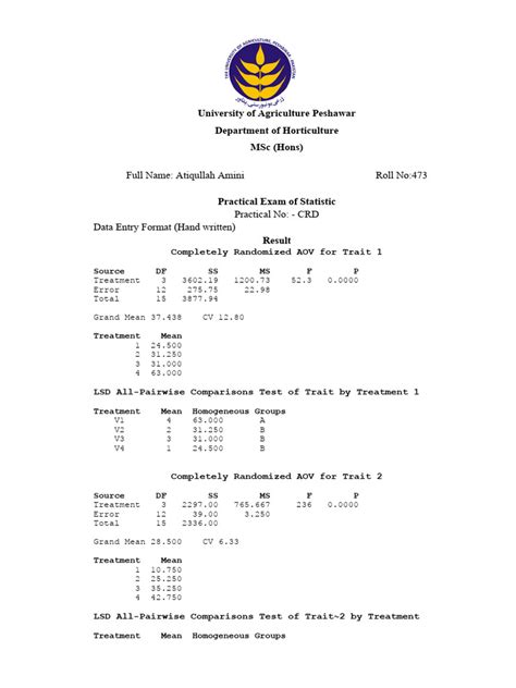 practical work about experimental design pdf statistics