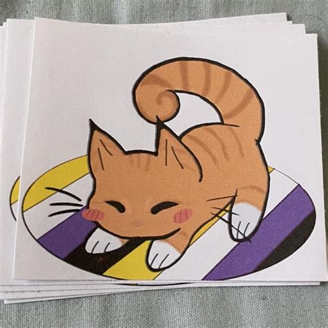 Kitty On Non Binary Rug Sticker Depop