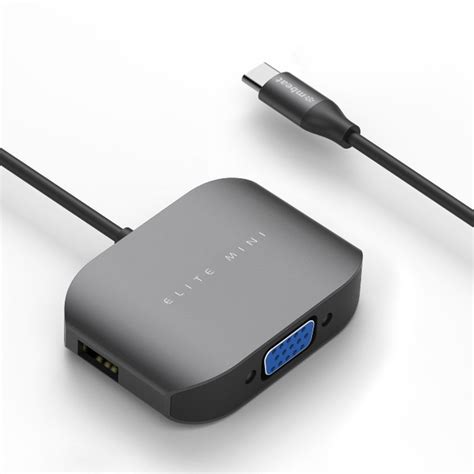 Elite Mini USB C Multi Port Adapter With VGA
