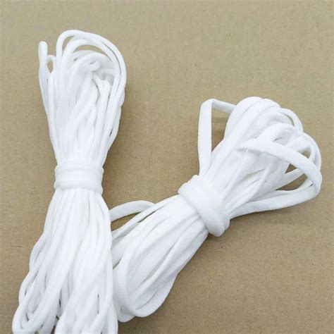 Rubber Elastic Cord 5mm 6mm Spandex Polyester Loop Rope Elastic String Cord For Kn95 N95 Face