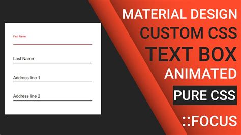 Input Text Box Animated With Html Css Cascading Style Youtube