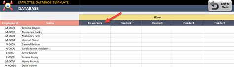 Employee Database Excel Template HR Employee Data Sheet