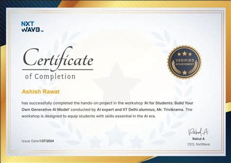 Ashish Rawat On Linkedin Successfully Completed The Workshop On Generative Ai Meticulously