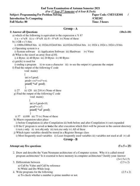 problem solving question pdf pointer computer programming