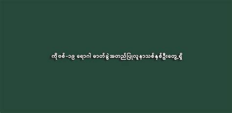 ကိုဗစ် ၁၉ ရောဂါ ဓာတ်ခွဲအတည်ပြုလူနာသစ်နှစ်ဦးတွေ့ရှိ Myawady Webportal