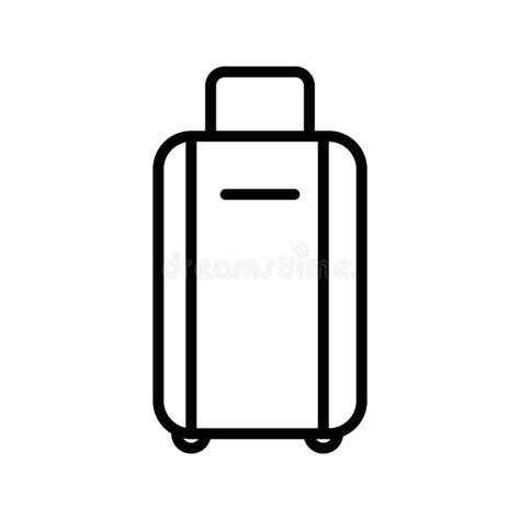 Luggage Icon Linear Logo Mark In Black And White Stock Vector