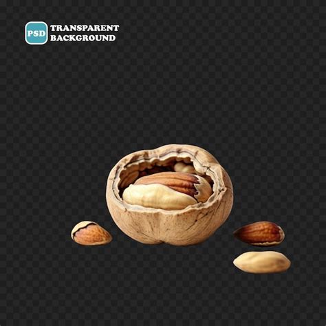 Premium Psd Nut Isolated 3d Render Illustration