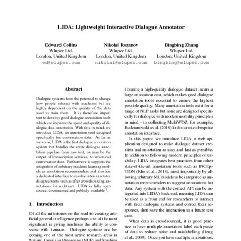 Lida Lightweight Interactive Dialogue Annotator Acl Anthology