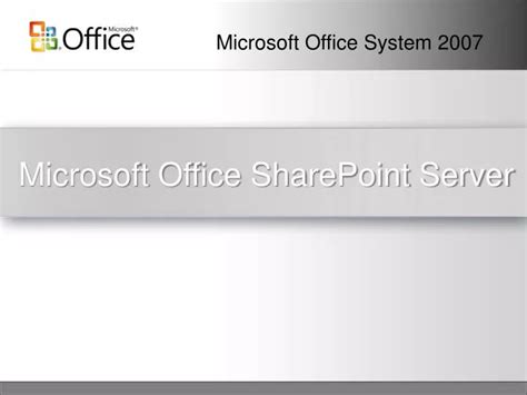PPT Microsoft Office SharePoint Server PowerPoint Presentation Free Download ID 1660470