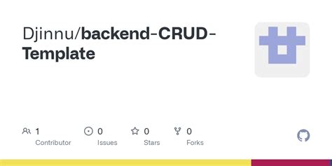 GitHub Djinnu Backend CRUD Template