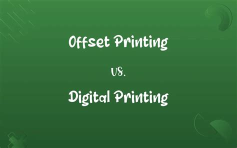 Offset Printing Vs Digital Printing Know The Difference