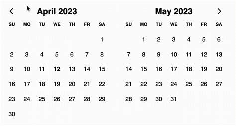 bug with numberofmonths 2 and when tabbing from the `prev` navigation button it goes to