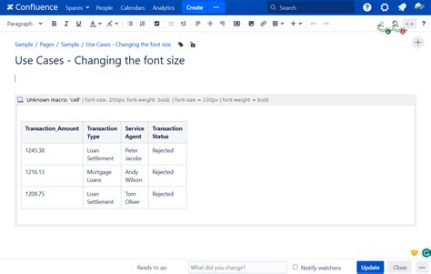 Changing Font Size Style