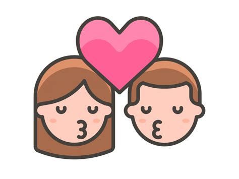 Kiss Woman Man Emoji PNG Transparent Emoji Freepngdesign Com