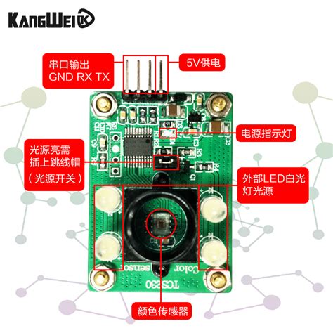 颜色传感器 tcs230 tcs3200颜色识别感应模块 rgb三色串口输出 虎窝淘