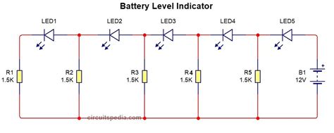 Battery Voltage Indicator Circuit Diagram