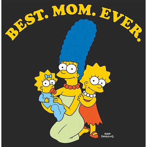 Mens The Simpsons Marge Best Mom Ever T Shirt Charcoal X Large