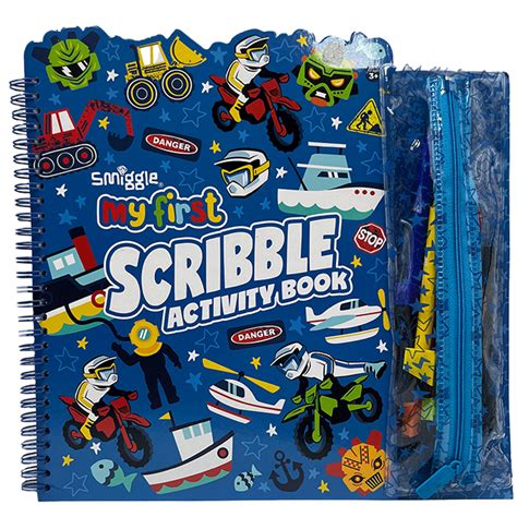 Smiggle My First Scibble Activity Blue Book Springs