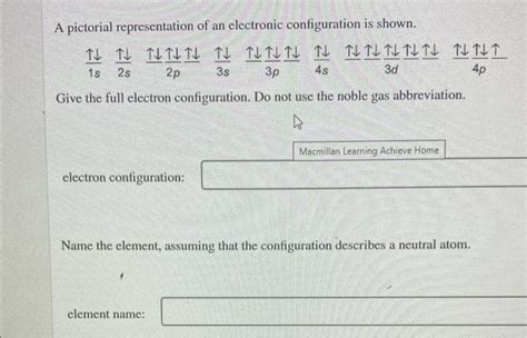 [solved] A Pictorial Representation Of An Electronic Confi