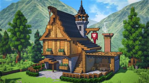 Minecraft How To Build A Medieval Blacksmith House Tutorial Youtube