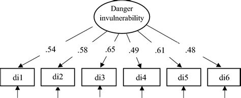 Measurement Model For The Latent Construct Of Danger Invulnerability