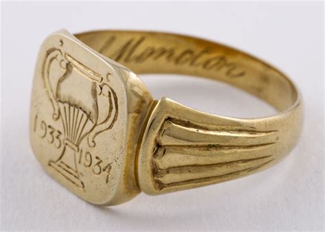Lot Detail Percy Nicklins 1933 34 Moncton Hawks Allan Cup Championships 10k Gold Ring With