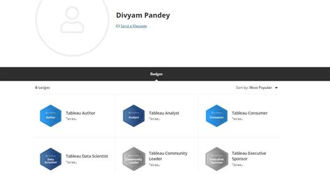 Divyam Pandey On Linkedin Tableau Databadge