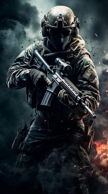 Premium Photo A Task Force Team Wallpaper