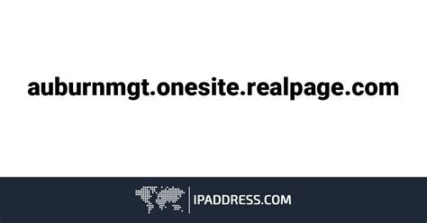 Auburnmgt Onesite Realpage Website Information IP Address