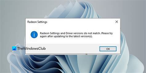 Radeon Settings And Driver Versions Do Not Match