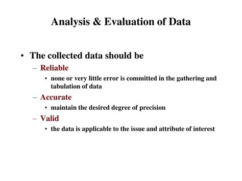 Ppt Analysis And Evaluation Of Data Powerpoint Presentation Free