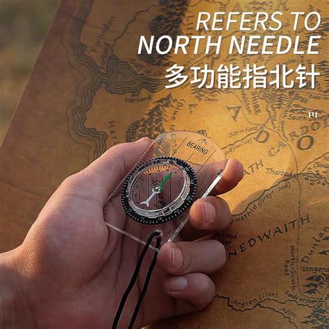户外透明 迷你亚克力比例尺指南针 地图比例尺挂绳指北针厂家直销 阿里巴巴