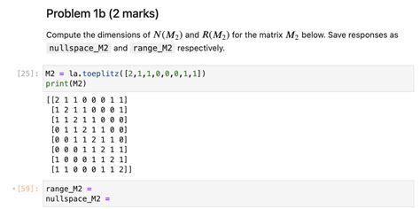 Solved 11 Import Numpy As Np Import Scipy Linalg As La
