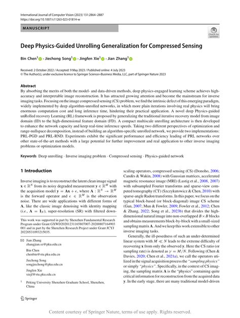 Deep Physics Guided Unrolling Generalization For Compressed Sensing