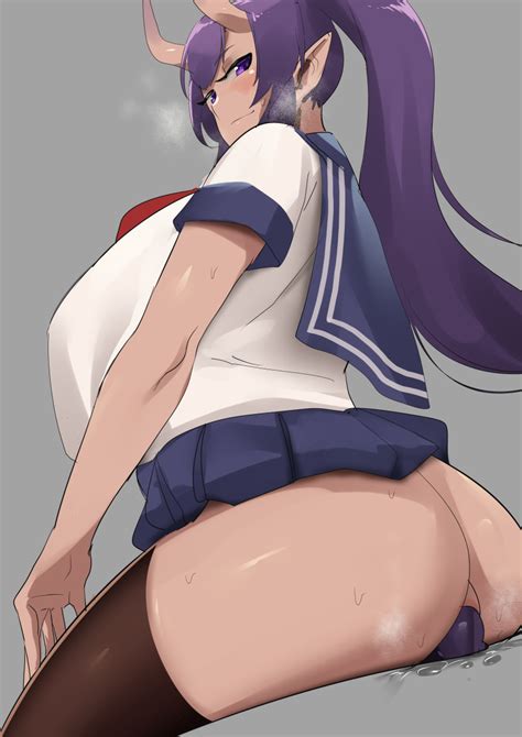 Rule 34 1girls Ass Breasts Dildo Dildo Sitting Female Highres Horn Huge Breasts Long Hair No