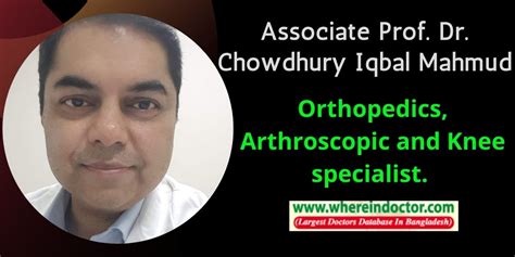 Profile Of Associate Prof Dr Chowdhury Iqbal Mahmud Where In Doctor