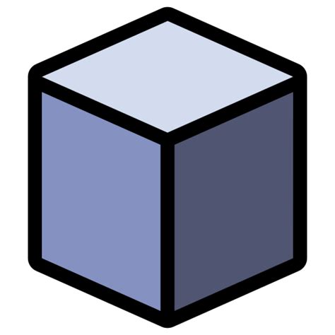 Cube 3d Generic Outline Color Icon